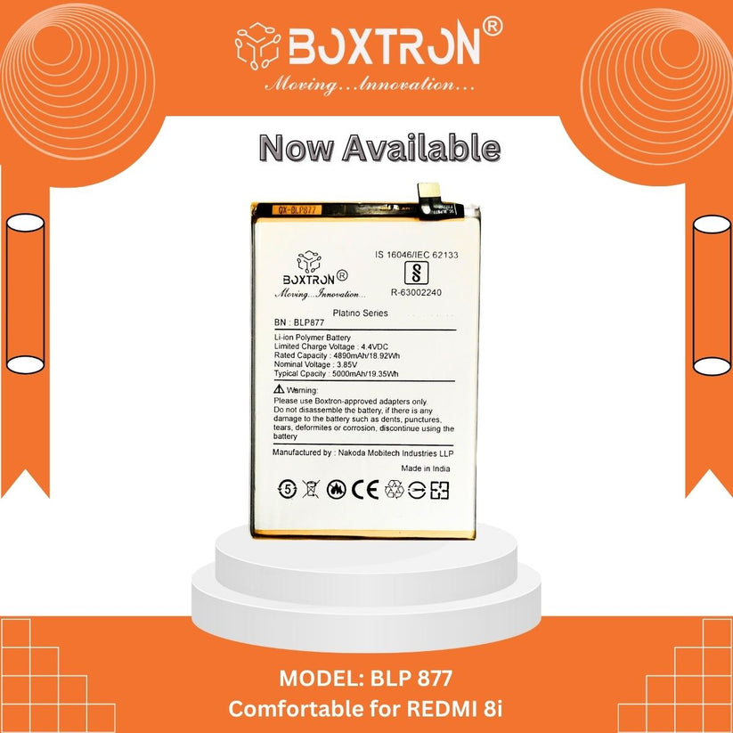 Boxtron BLP-877 Compatible for Realme 8 / Realme 8i - 5000mAh battery ...